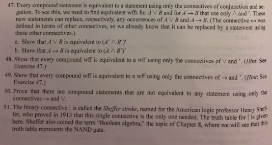 Solved 47. Every compound statement is equivalent to a | Chegg.com