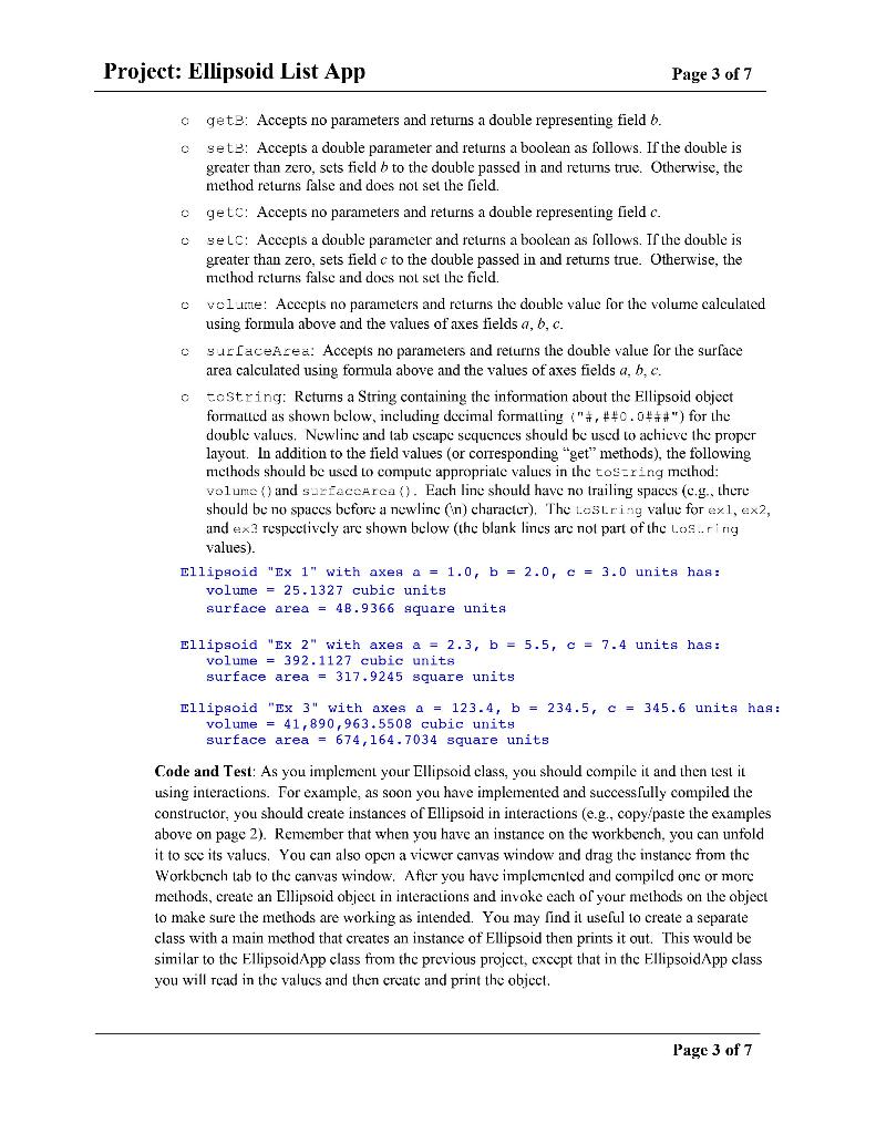 Solved I'm lost at this point when it comes Ellippsoid list | Chegg.com
