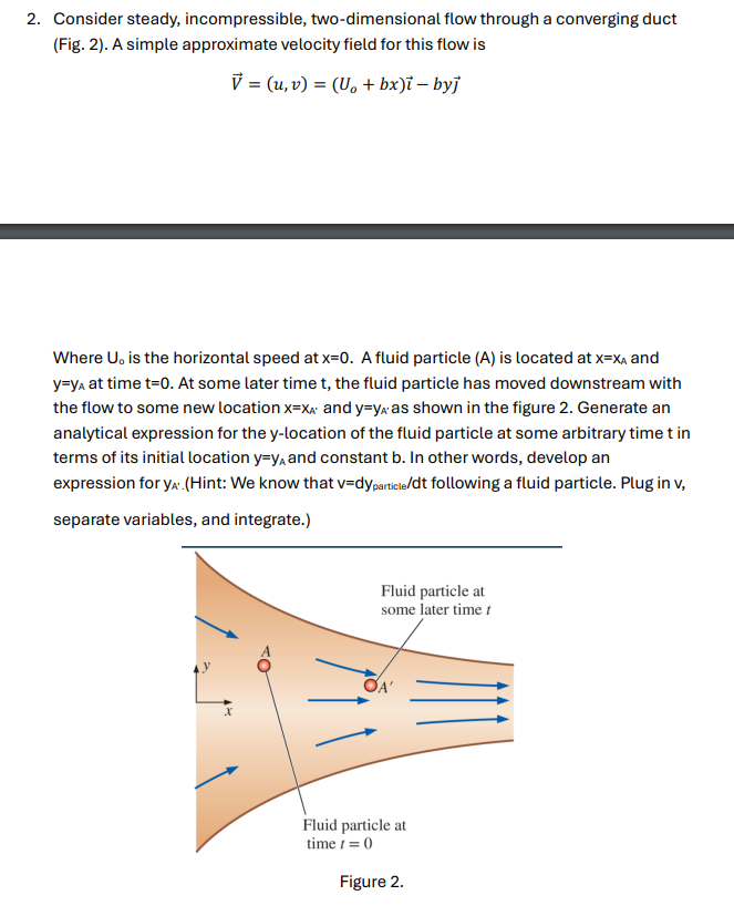 Consider steady, incompressible, two-dimensional flow | Chegg.com