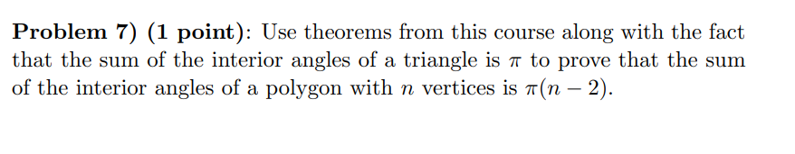 Solved Problem 7) (1 point): Use theorems from this course | Chegg.com