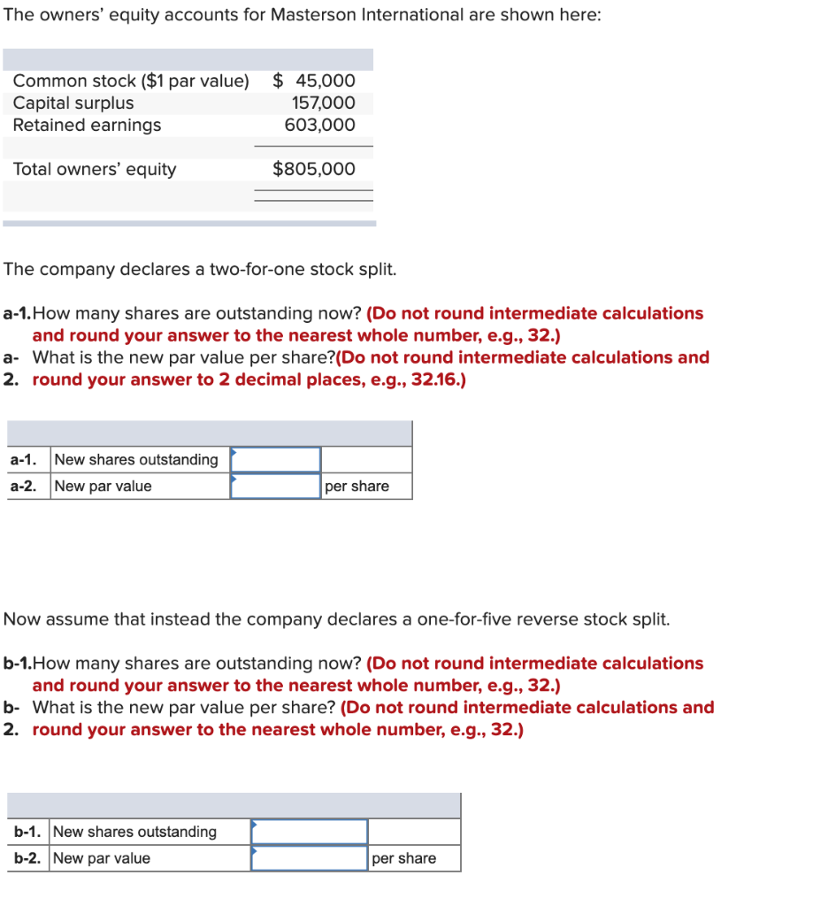 Solved The owners' equity accounts for Masterson | Chegg.com