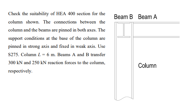 Solved Check the suitability of HEA 400 section for the | Chegg.com