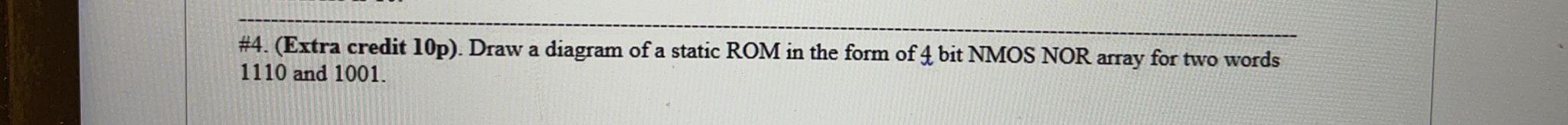 Solved #4. (Extra credit 10p). Draw a diagram of a static | Chegg.com