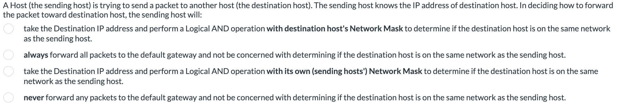 Solved Host (the sending host) is trying to send a packet to | Chegg.com