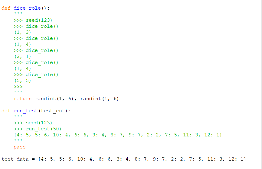 Solved Exercise 2 def run_test (test_cnt): Input: the number | Chegg.com