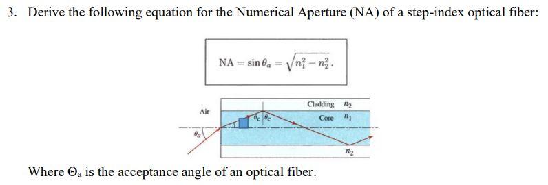 Solved 3. Derive the following equation for the Numerical | Chegg.com