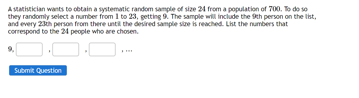 Solved A statistician wants to obtain a systematic random | Chegg.com
