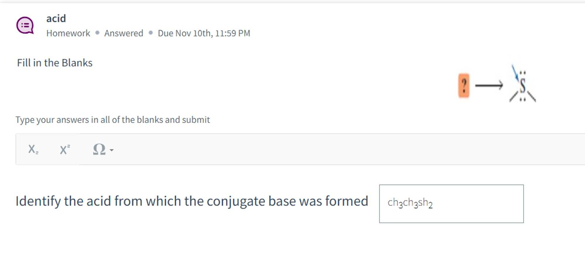 Solved acidIdentify the acid from which the conjugate base | Chegg.com