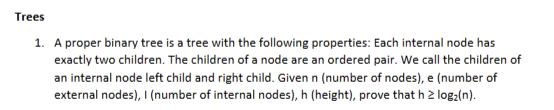 Solved Trees 1. A proper binary tree is a tree with the | Chegg.com