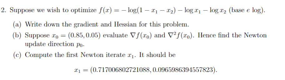 Solved 2. Suppose we wish to optimize | Chegg.com