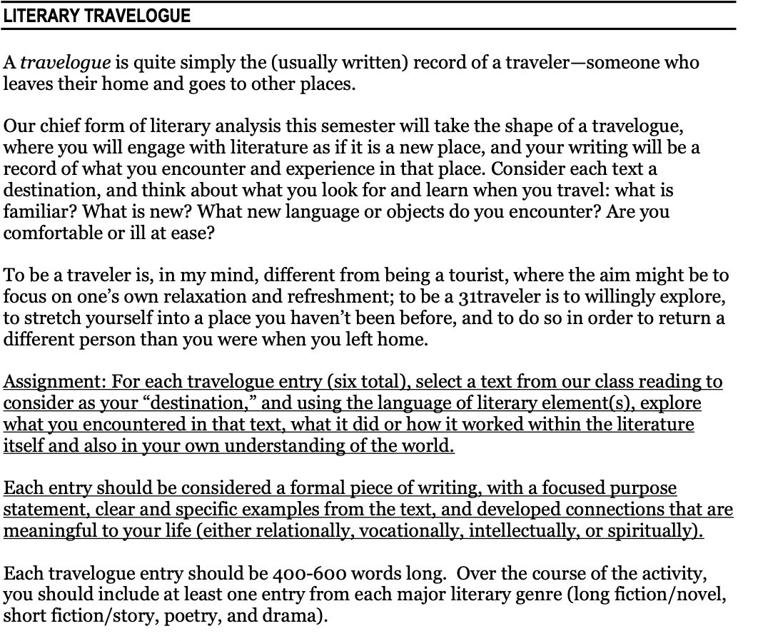 A travelogue is quite simply the (usually written) | Chegg.com