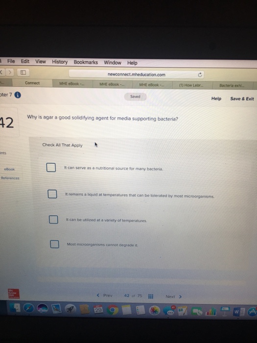 Solved why is agar a good solidifying agent for media | Chegg.com