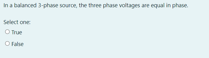 Solved In a balanced 3-phase source, the three phase | Chegg.com