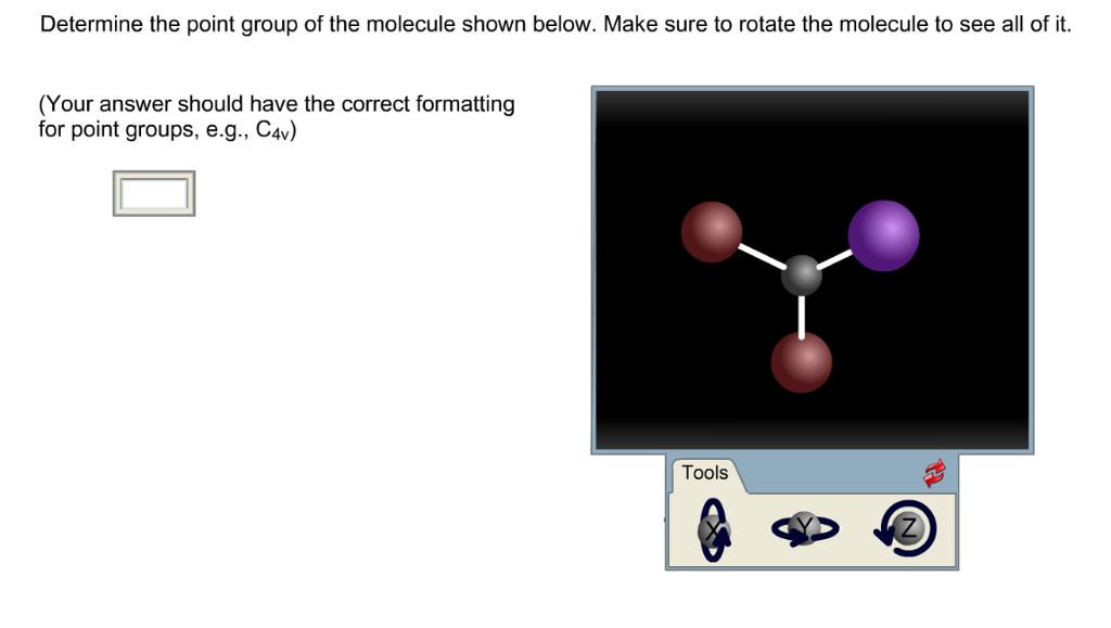 Solved Determine the point group of the molecule shown | Chegg.com