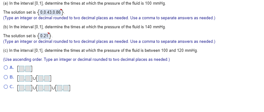 Solved Answer parts (a) through (c) The pressure of a fluid | Chegg.com