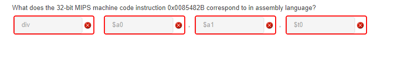 Solved What does the 32-bit MIPS machine code instruction | Chegg.com