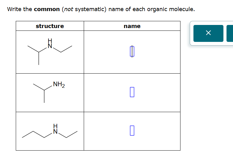 Solved Write the common (not systematic) ﻿name of each | Chegg.com