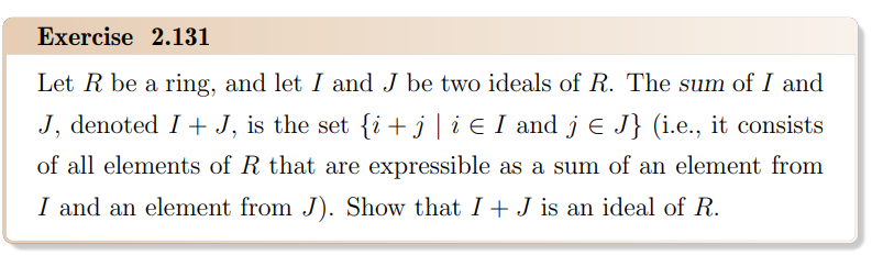 Solved Let R be a ring, and let I and J be two ideals of R. | Chegg.com