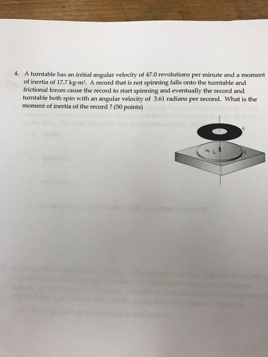 Solved A turntable has an initial angular velocity of 47.0 | Chegg.com
