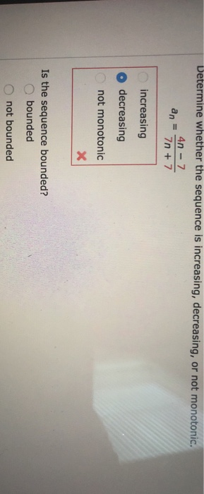 Solved Determine Whether The Sequence Is Increasing