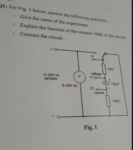 Solved 1: For Fig. 1 below, answer the following questions: | Chegg.com