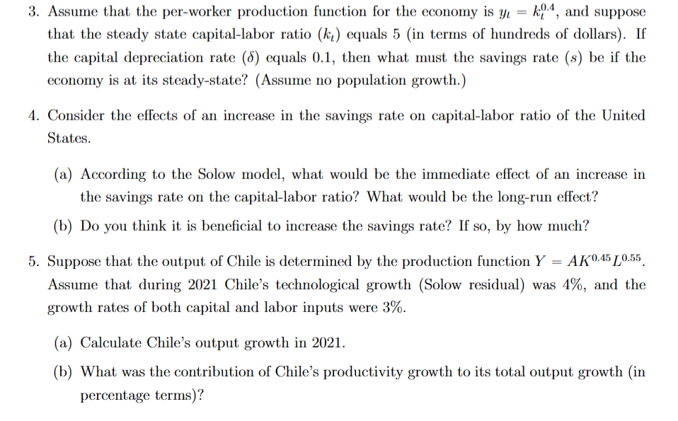 Solved 3. Assume that the per-worker production function for | Chegg.com