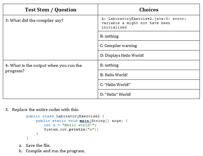 Solved Week 002 Java Language Fundamentals Laboratory | Chegg.com