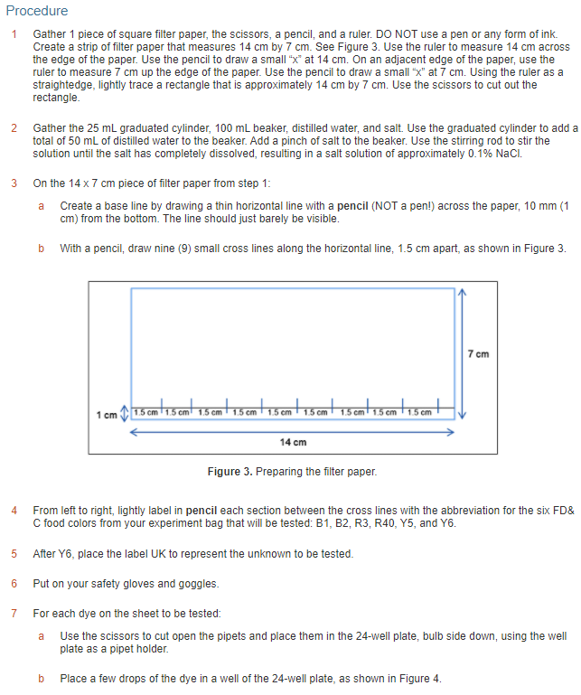 Solved Procedure 1 Gather 1 piece of square filter paper, | Chegg.com
