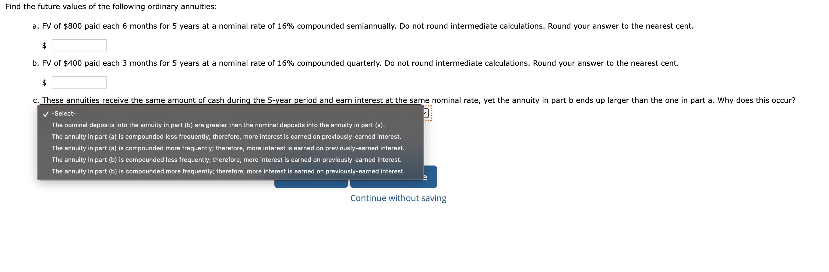 Solved $ $ Continue without saving | Chegg.com