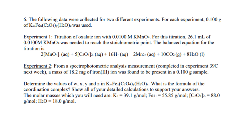 Solved Name: Date: Pre-laboratory Assignment for Analysis of | Chegg.com