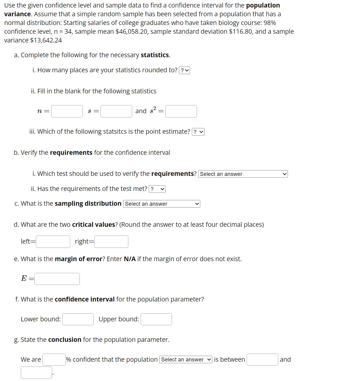 Solved Use the given confidence level and sample data to | Chegg.com