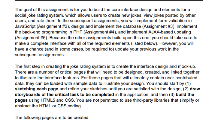The goal of this assignment is for you to build the | Chegg.com