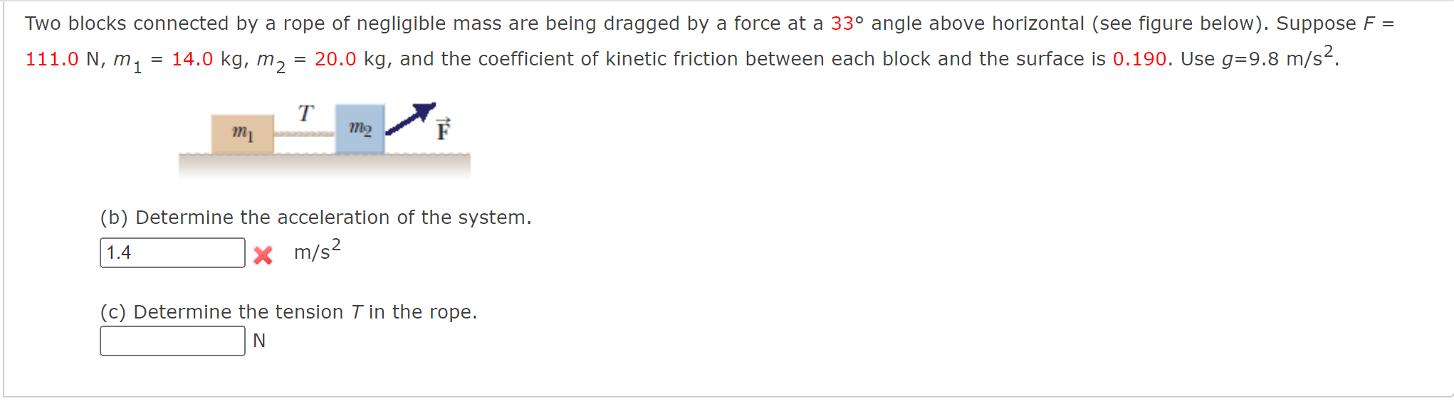 Solved Two blocks connected by a rope of negligible mass are | Chegg.com