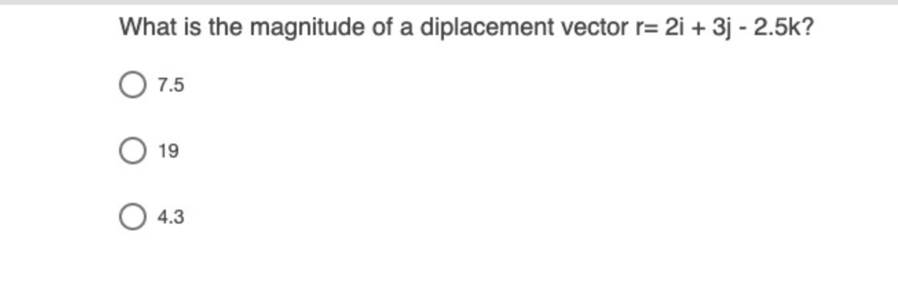 Solved What is the magnitude of a diplacement vector r= 21 + | Chegg.com