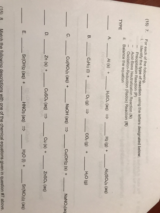 Solved (15) 7. For each of the following, i. Identify the | Chegg.com