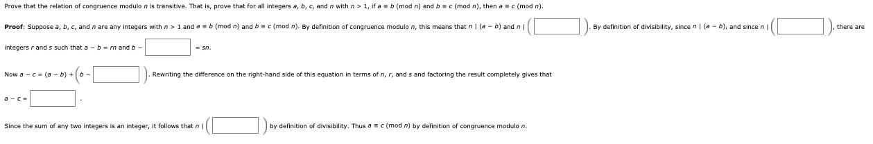 Solved Prove that the relation of congruence modulo n is | Chegg.com