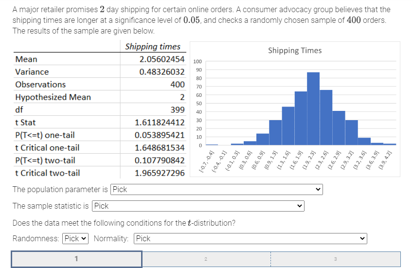 Solved A major retailer promises 2 day shipping for certain | Chegg.com