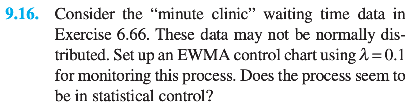 Solved 6.66. The waiting time for treatment in a | Chegg.com