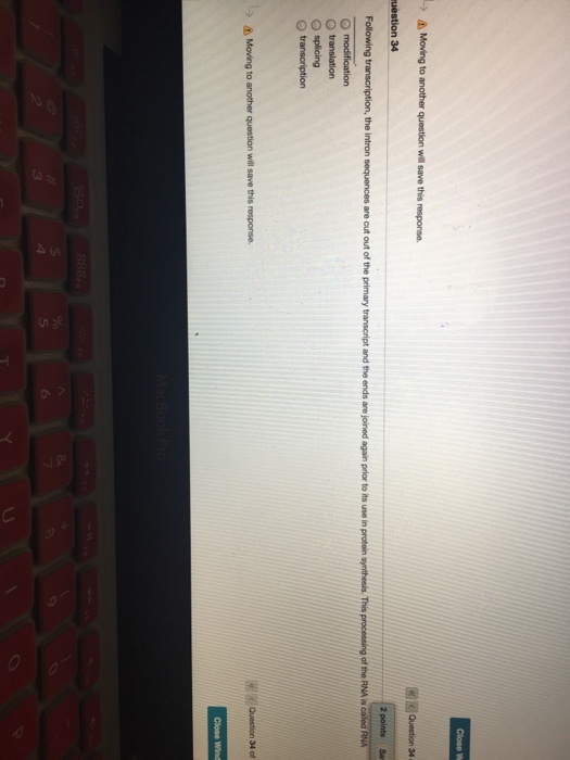 Solved Following transcription, the intron sequences are cut | Chegg.com