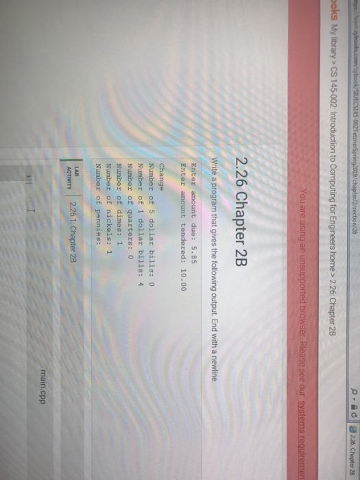 Solved CS14 poks My library > CS 145-002: Introduction to | Chegg.com