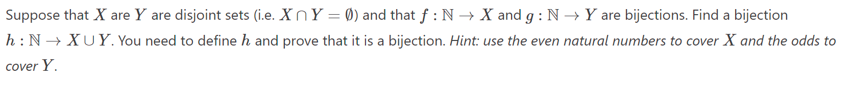 Solved Suppose that X are Y are disjoint sets (i.e. X∩Y=∅ ) | Chegg.com