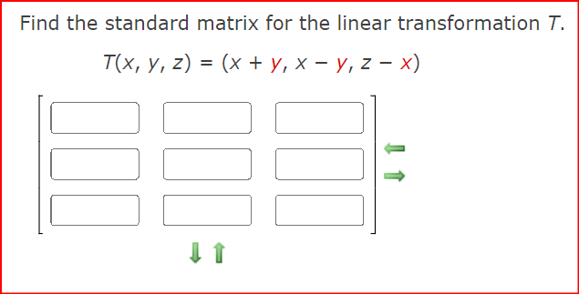 Solved Find the standard matrix for the linear | Chegg.com