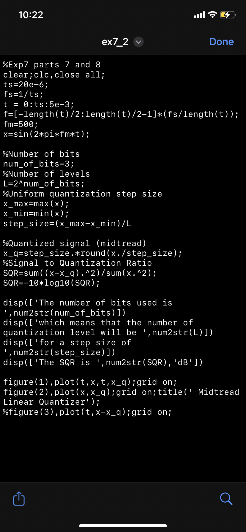 Solved EXPERIMENT 7 Sampling \& Quantization Using MATLAB | Chegg.com