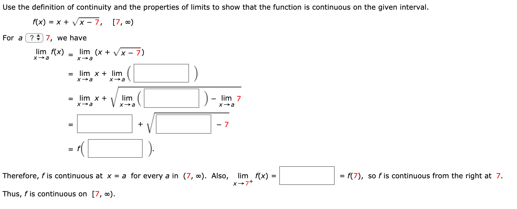 Solved Use the definition of continuity and the properties | Chegg.com