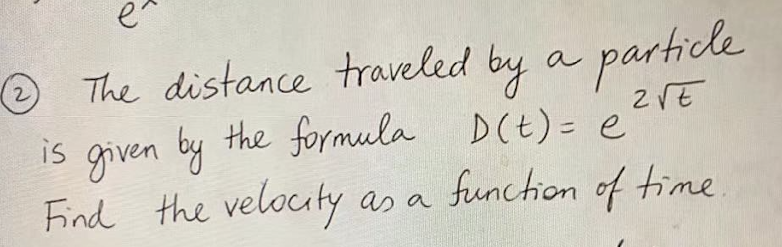 Solved 2 art ② The distance traveled by a particle is given | Chegg.com