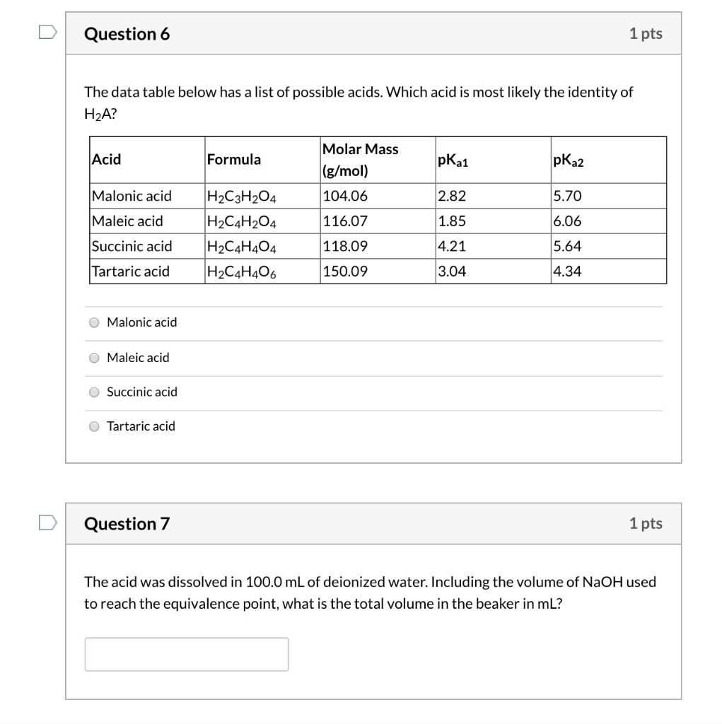 Solved How many moles of H2A reacted? (Hint: What is | Chegg.com