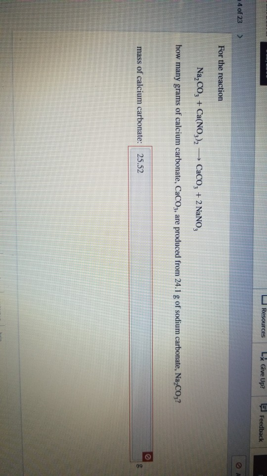 Solved U Resources LX Give Up? Feedback 4 of 23 > For the | Chegg.com