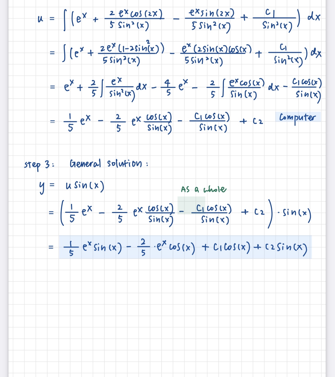 Solved Attached below is an example of the way done in class | Chegg.com