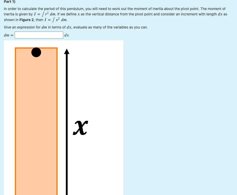 Solved A physical pendulum is set up by pivoting a rod with | Chegg.com