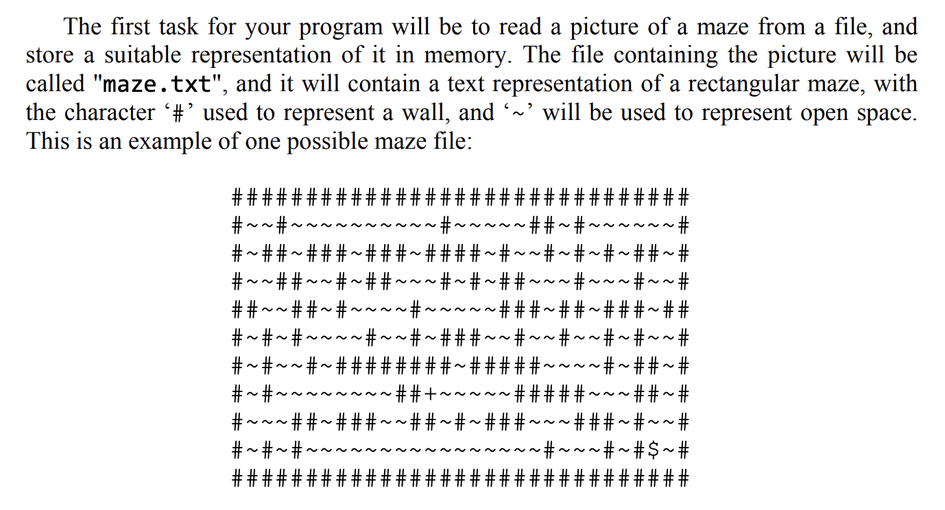 Solved The first task for your program will be to read a | Chegg.com